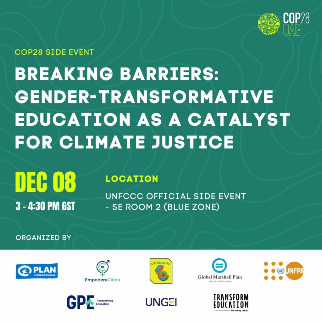 COP28 side event: Breaking barriers, gender transformative education as ...